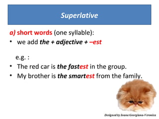 Adjectives comparative , superlative | PPT