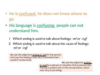 Adjectives -ed -ing | PPTX