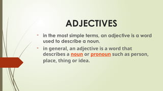 ADJECTIVES-final.Power Point Presentation | PPT