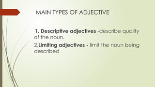 ADJECTIVES-final.Power Point Presentation | PPT