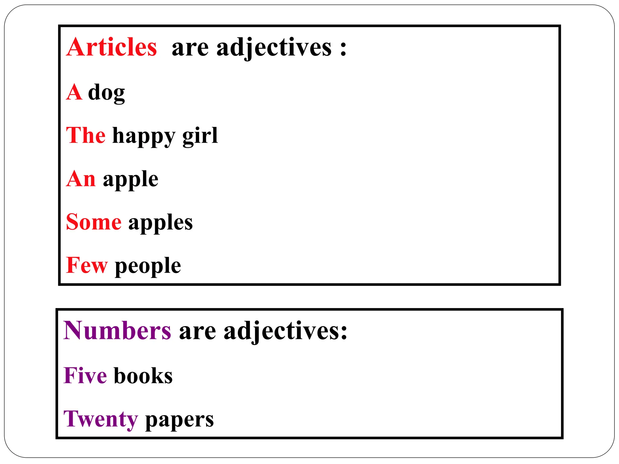 Adjectives PPT ENGLISH GRAMMAR HIGHER EDUCATION | PPT