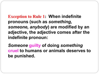 Adjectives PPT ENGLISH GRAMMAR HIGHER EDUCATION | PPT