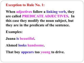 Adjectives PPT ENGLISH GRAMMAR HIGHER EDUCATION | PPT