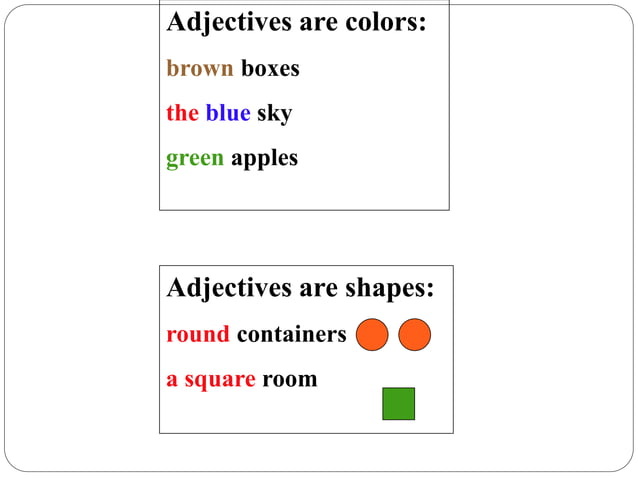 Adjectives PPT ENGLISH GRAMMAR HIGHER EDUCATION | PPT