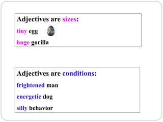 Adjectives PPT ENGLISH GRAMMAR HIGHER EDUCATION | PPT