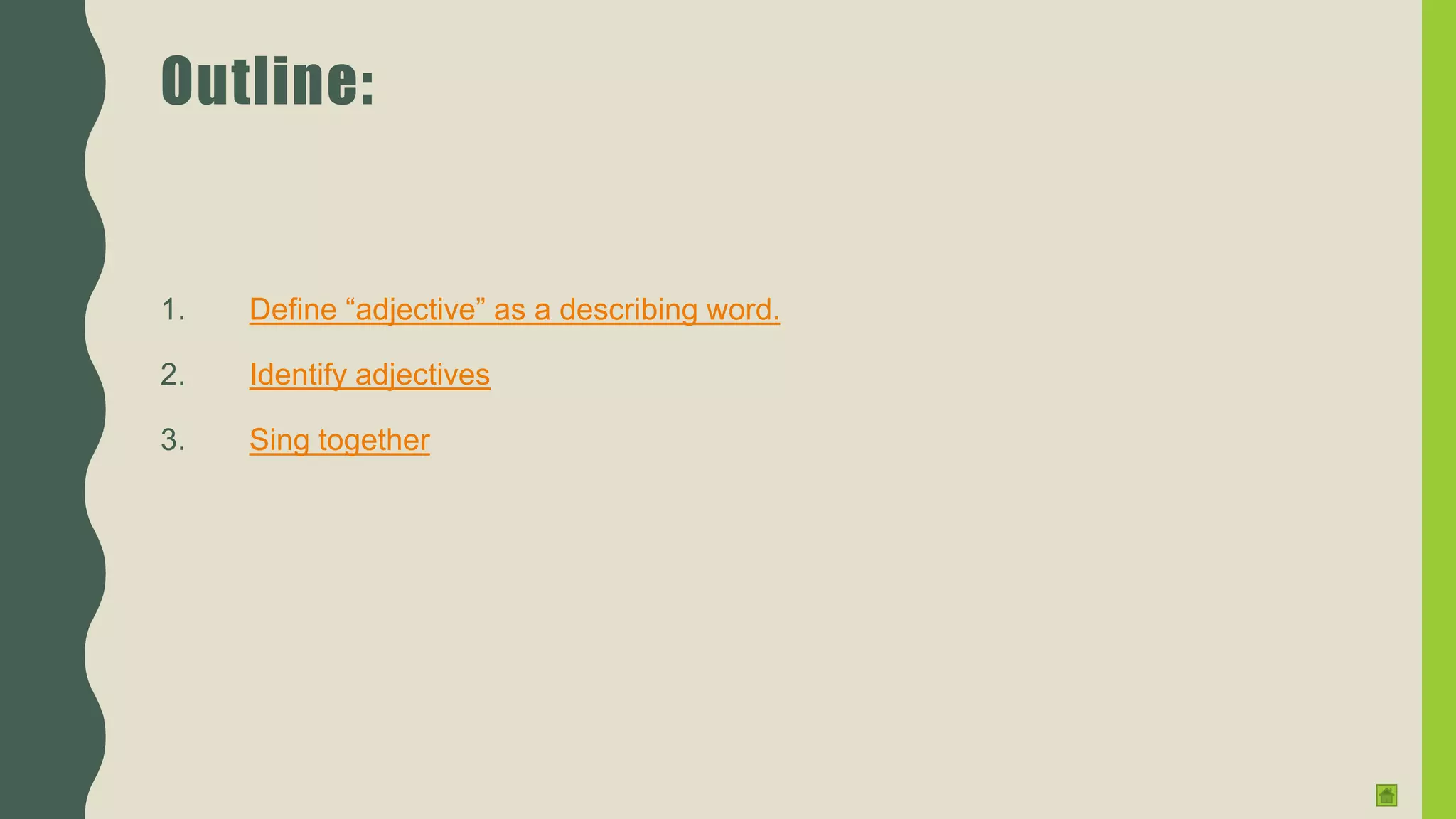 Lesson one: Adjectives | PPTX
