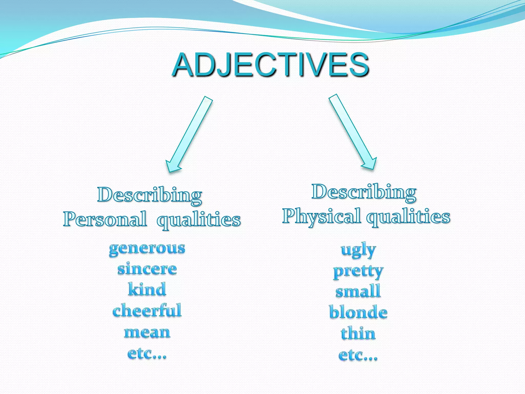 Adjectives (Personal Qualities) | PPTX