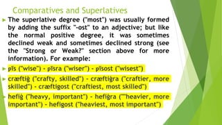 Old English Adjectives | PPTX