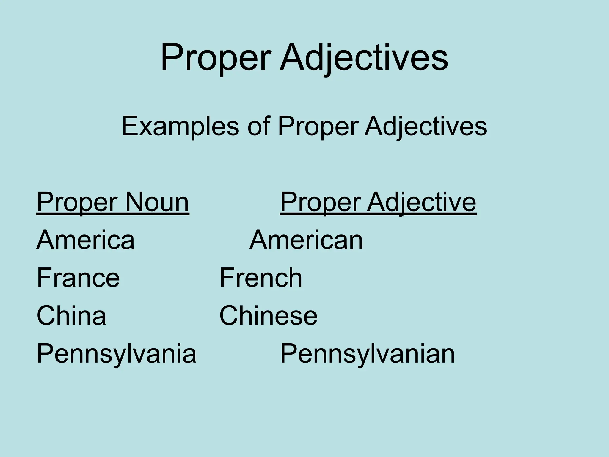 The definition of Adjectives and How Adjectives Work to describe Nouns ...