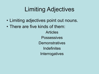 The definition of Adjectives and How Adjectives Work to describe Nouns ...
