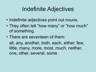 The definition of Adjectives and How Adjectives Work to describe Nouns ...