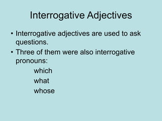 The definition of Adjectives and How Adjectives Work to describe Nouns ...