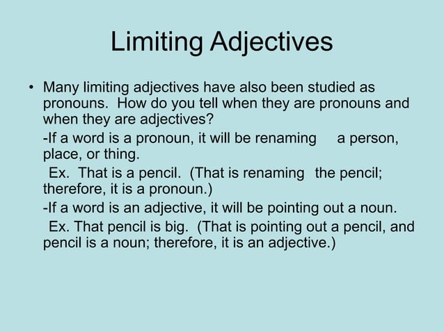 The definition of Adjectives and How Adjectives Work to describe Nouns ...