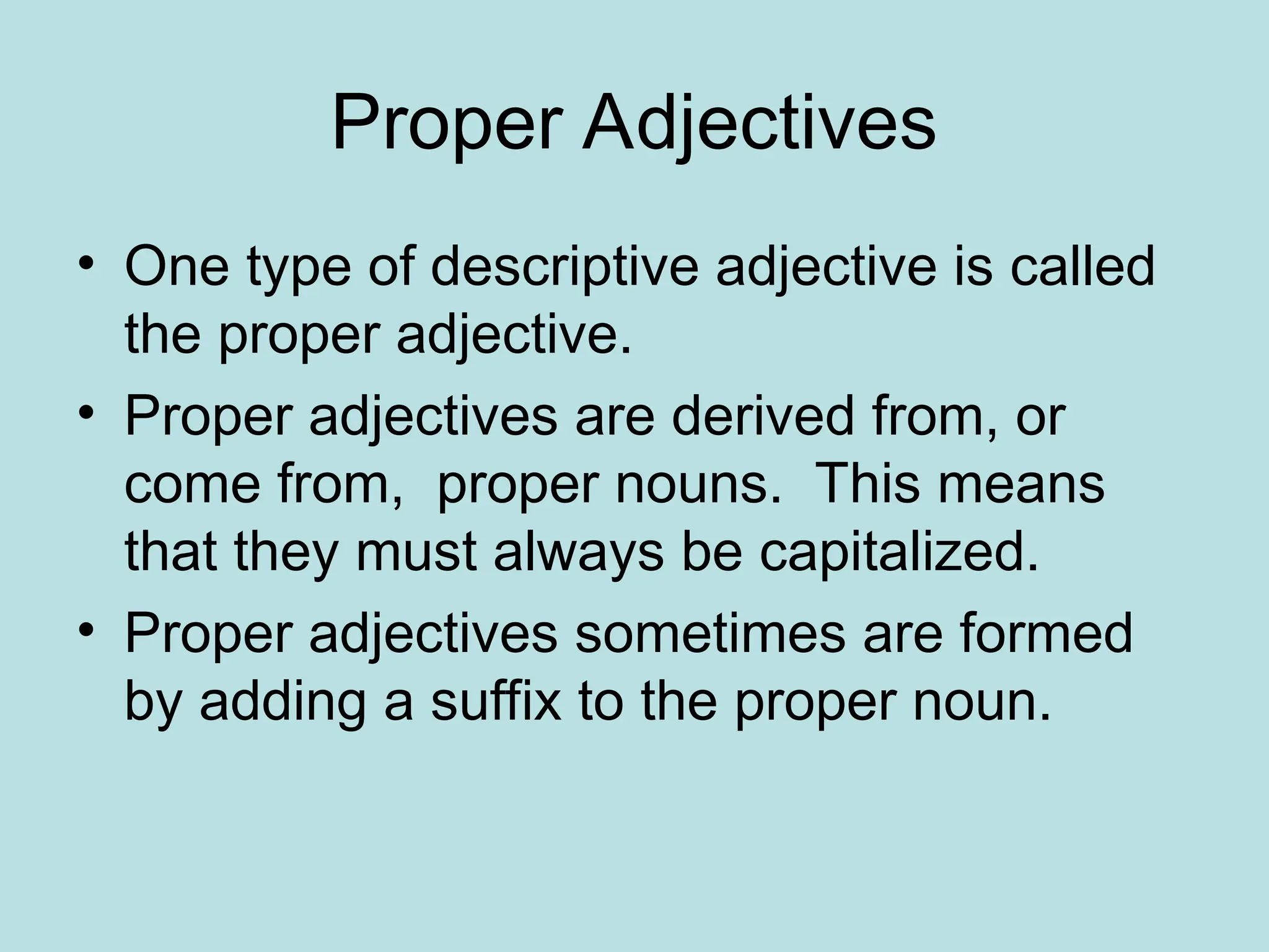Adjectives7.ppt adjectives ppt the world | PPT