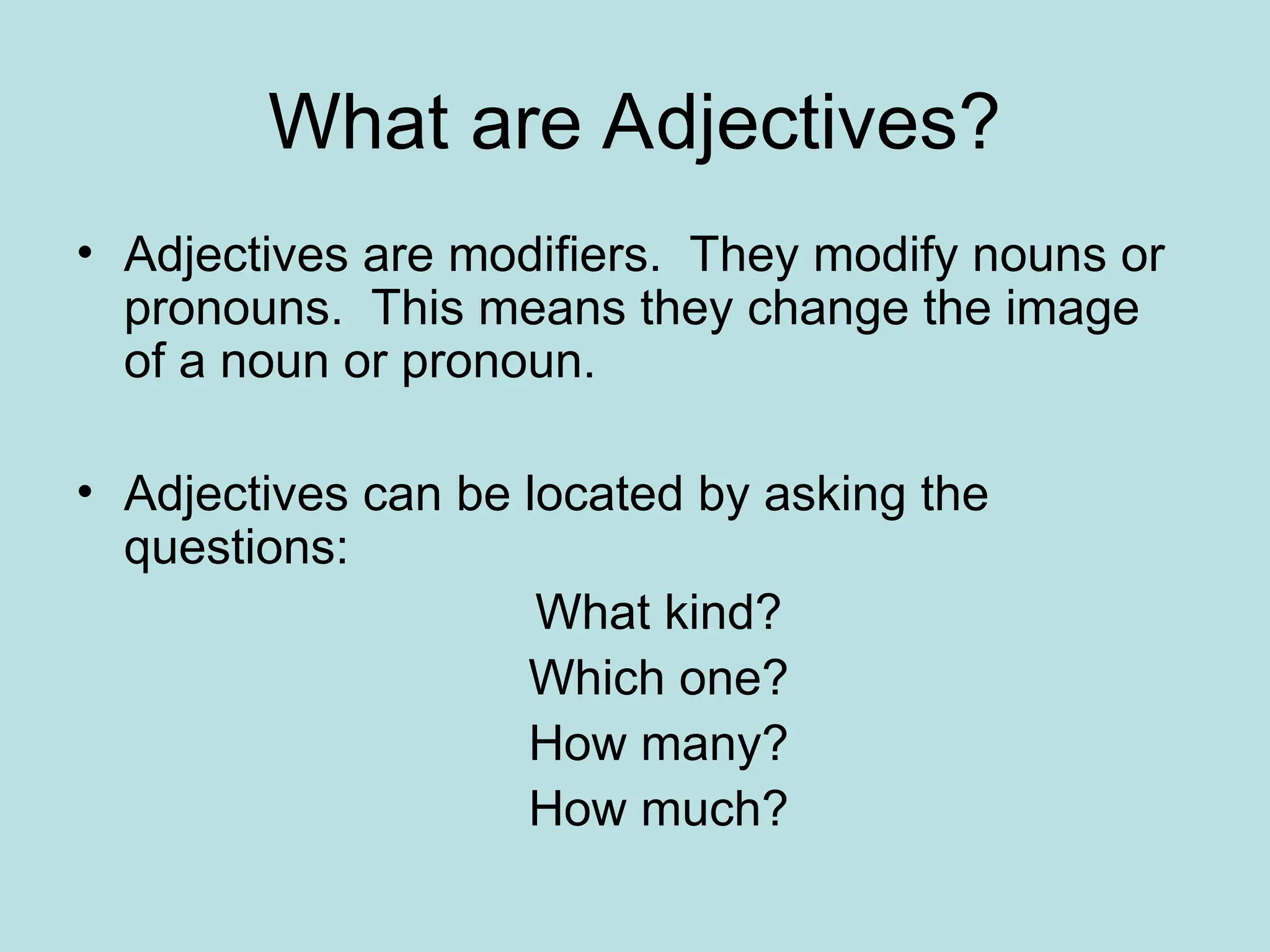 Adjectives7.ppt adjectives ppt the world | PPT