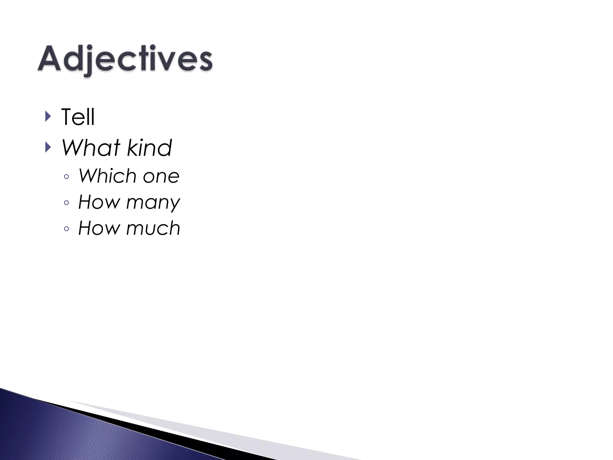 9th grade Adjectives | PPT