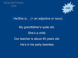 ADJECTIVES: DESCRBING PEOPLE | PPT