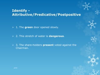 Adjectives adjectives 1 and 2 | PPT