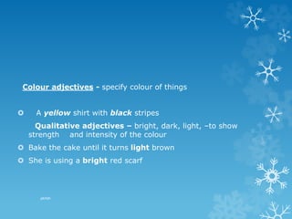 Adjectives adjectives 1 and 2 | PPT