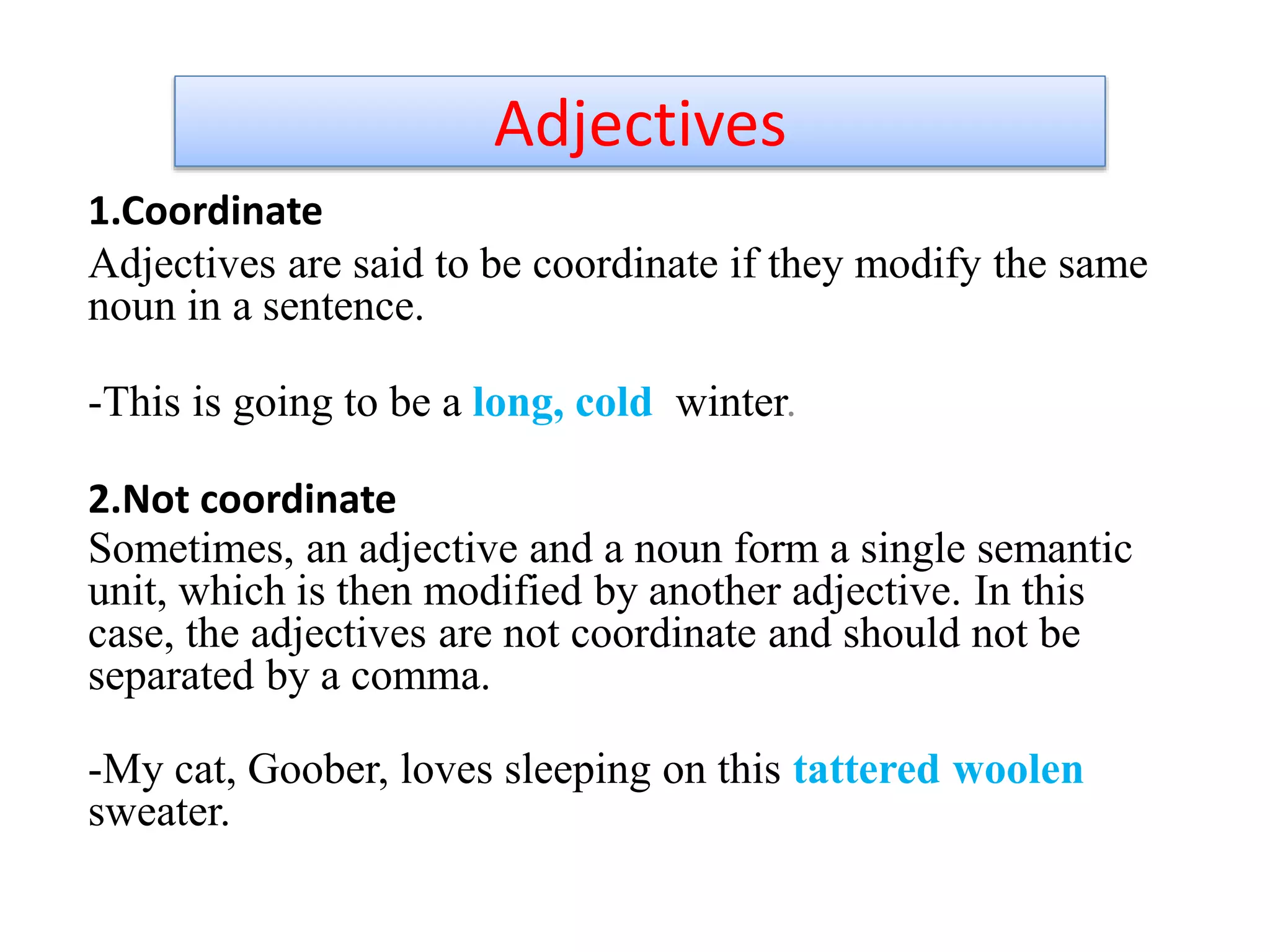 Adjectives & adverbs | PPTX