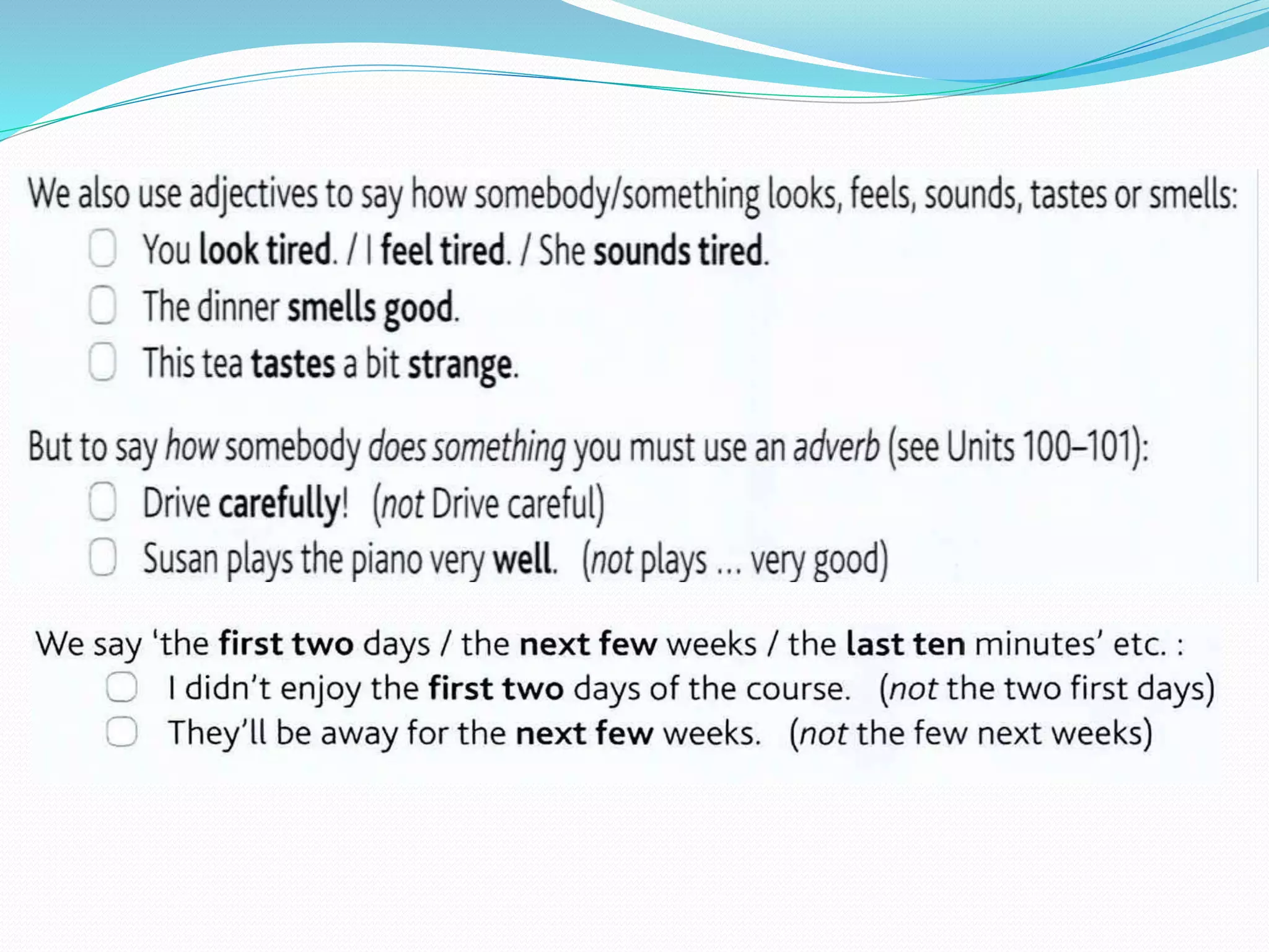 Adjectives, adverbs and clauses vinod | PPTX