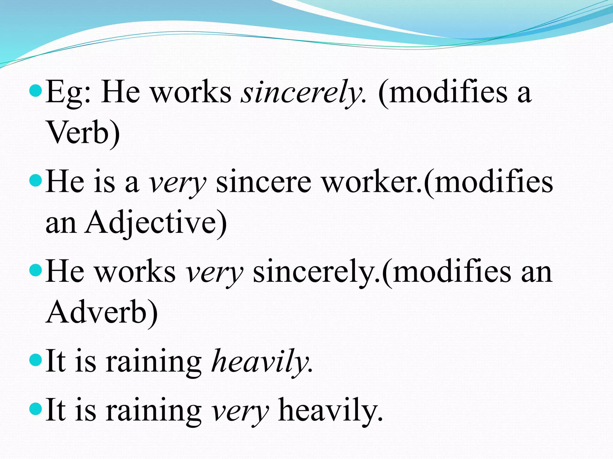 Adjectives, adverbs and clauses vinod | PPTX