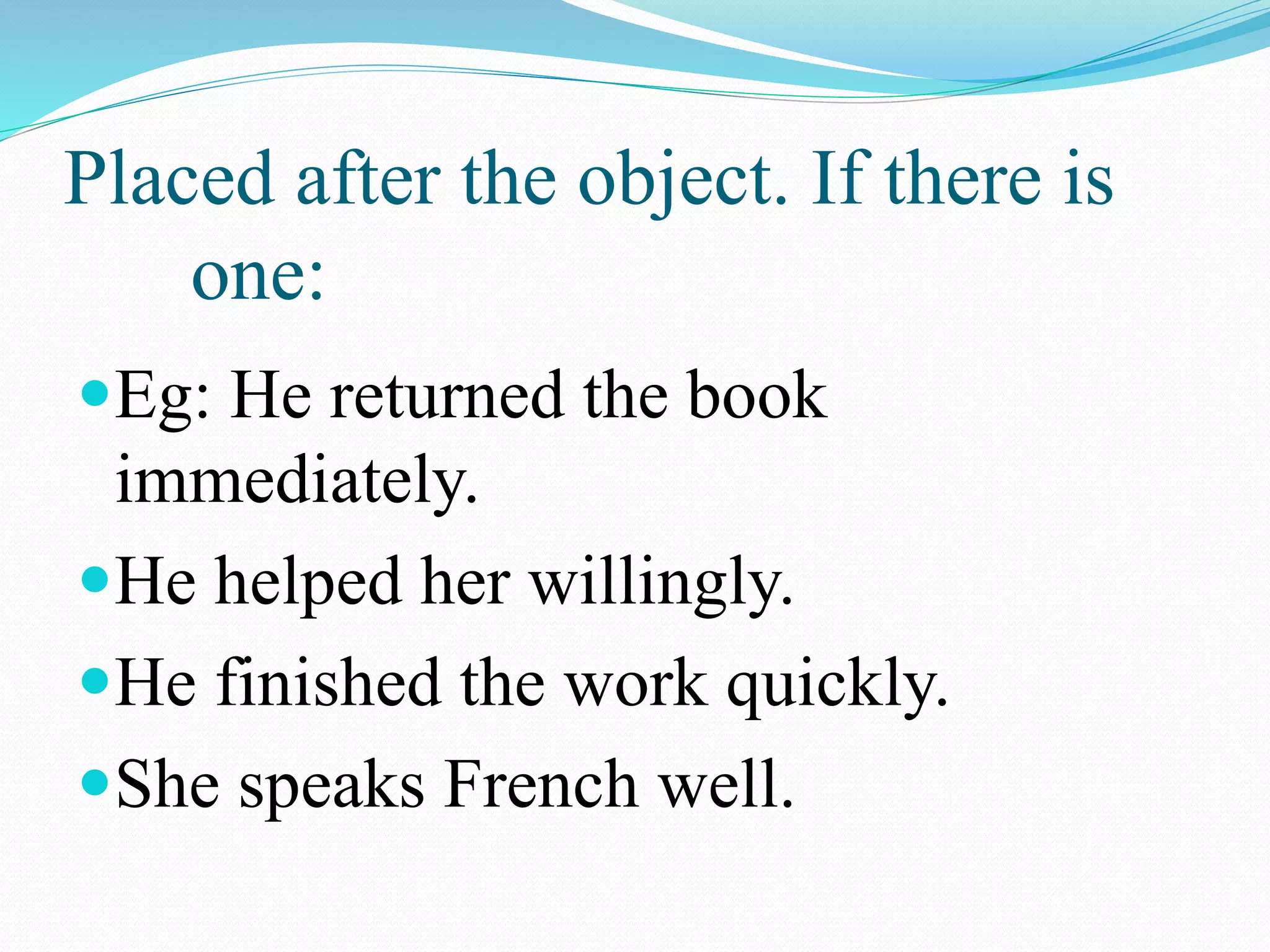 Adjectives, adverbs and clauses vinod | PPTX
