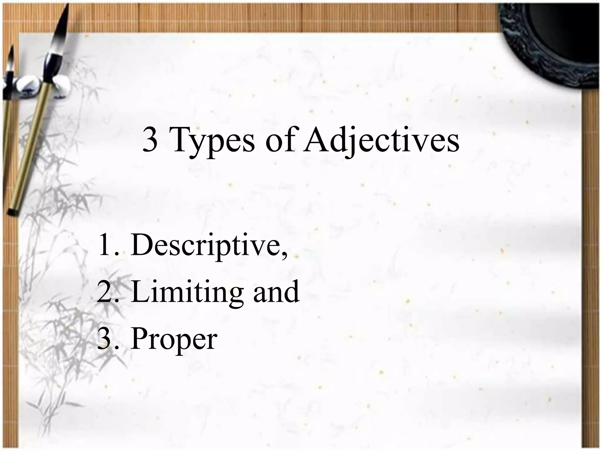 Adjectives (all things bright and beautiful) | PPTX