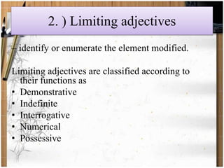 Adjectives (all things bright and beautiful) | PPTX