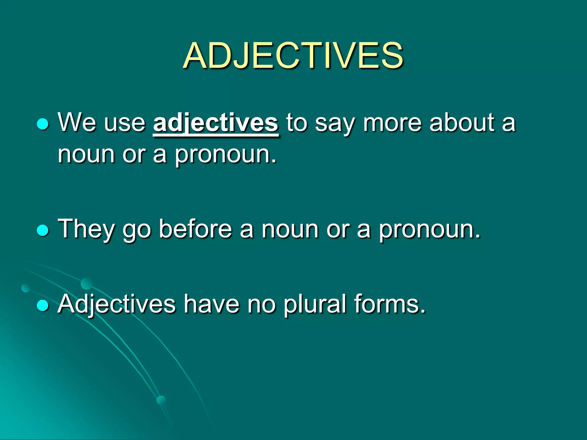 Adjectives and adverbs | PPTX