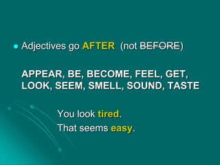 Adjectives and adverbs | PPTX
