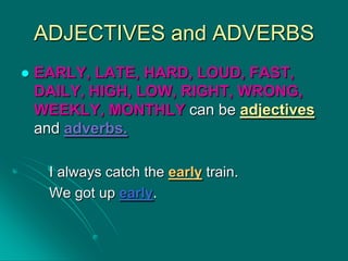 Adjectives and adverbs | PPTX