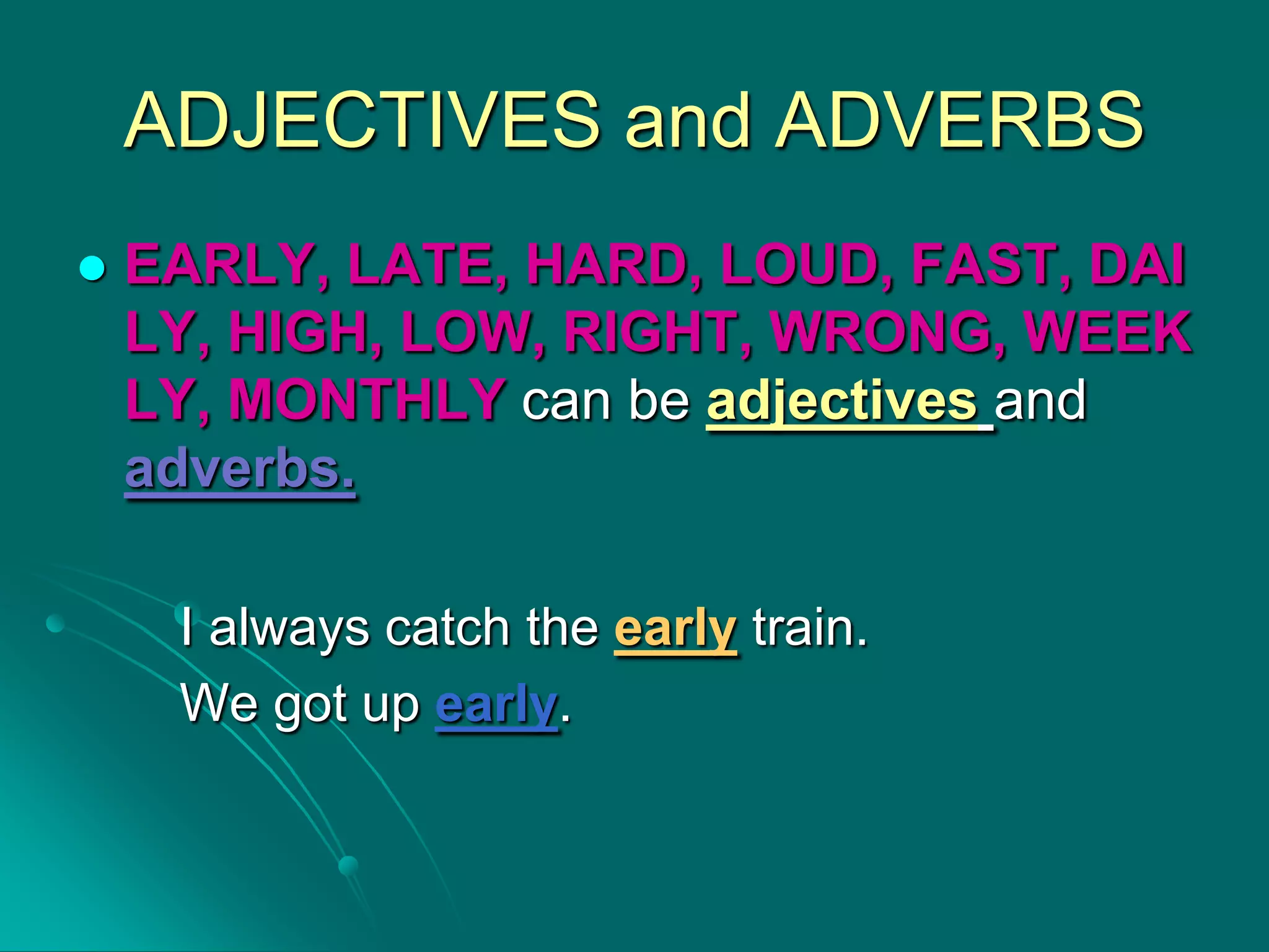 Adjectives and adverbs | PPTX