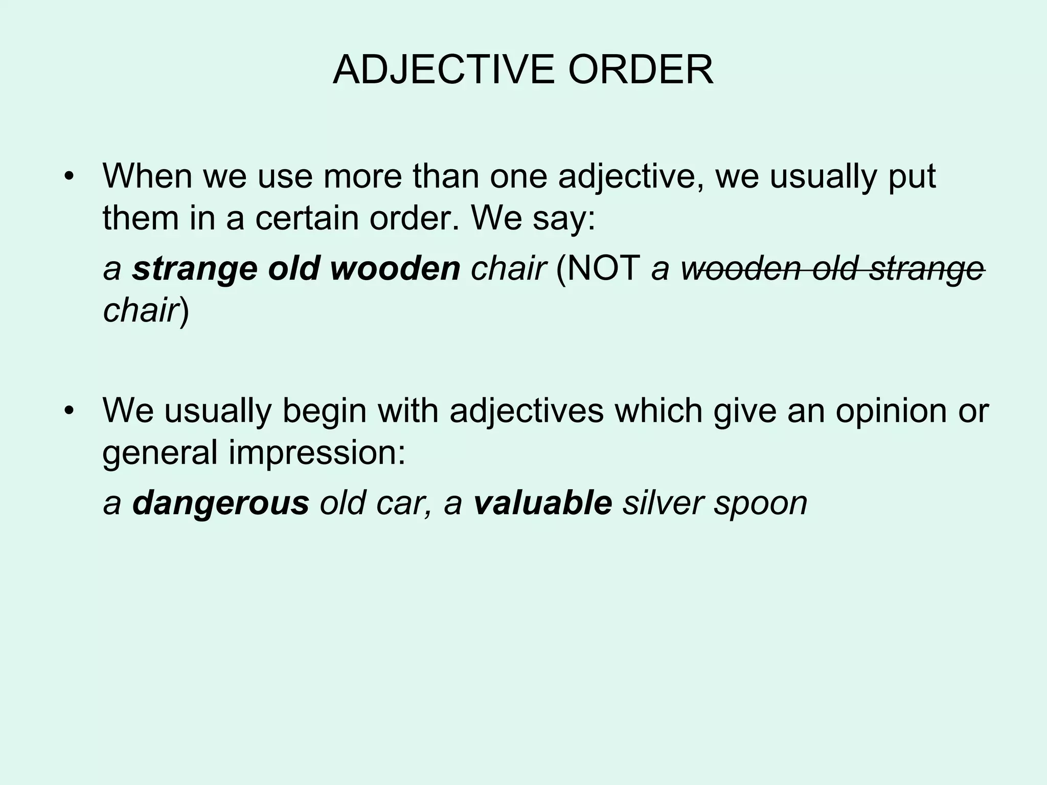 Adjectives and adverbs | PPTX