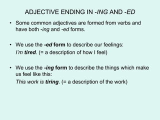 Adjectives and adverbs | PPTX