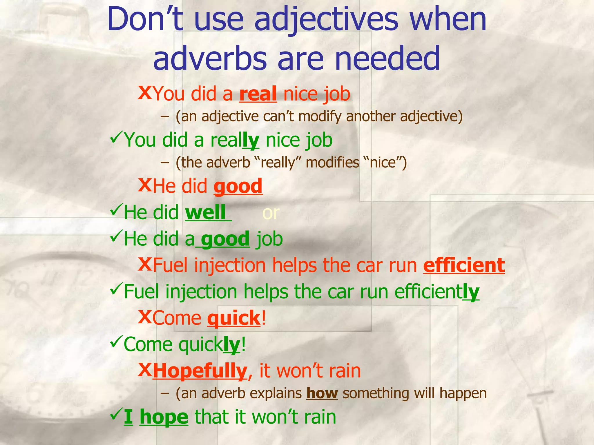 Adjectives And Adverbs | PPT