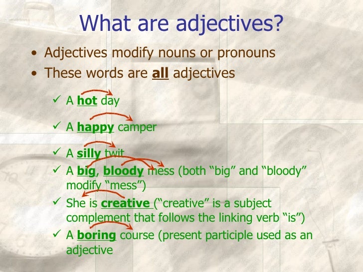 Modifying Adjectives