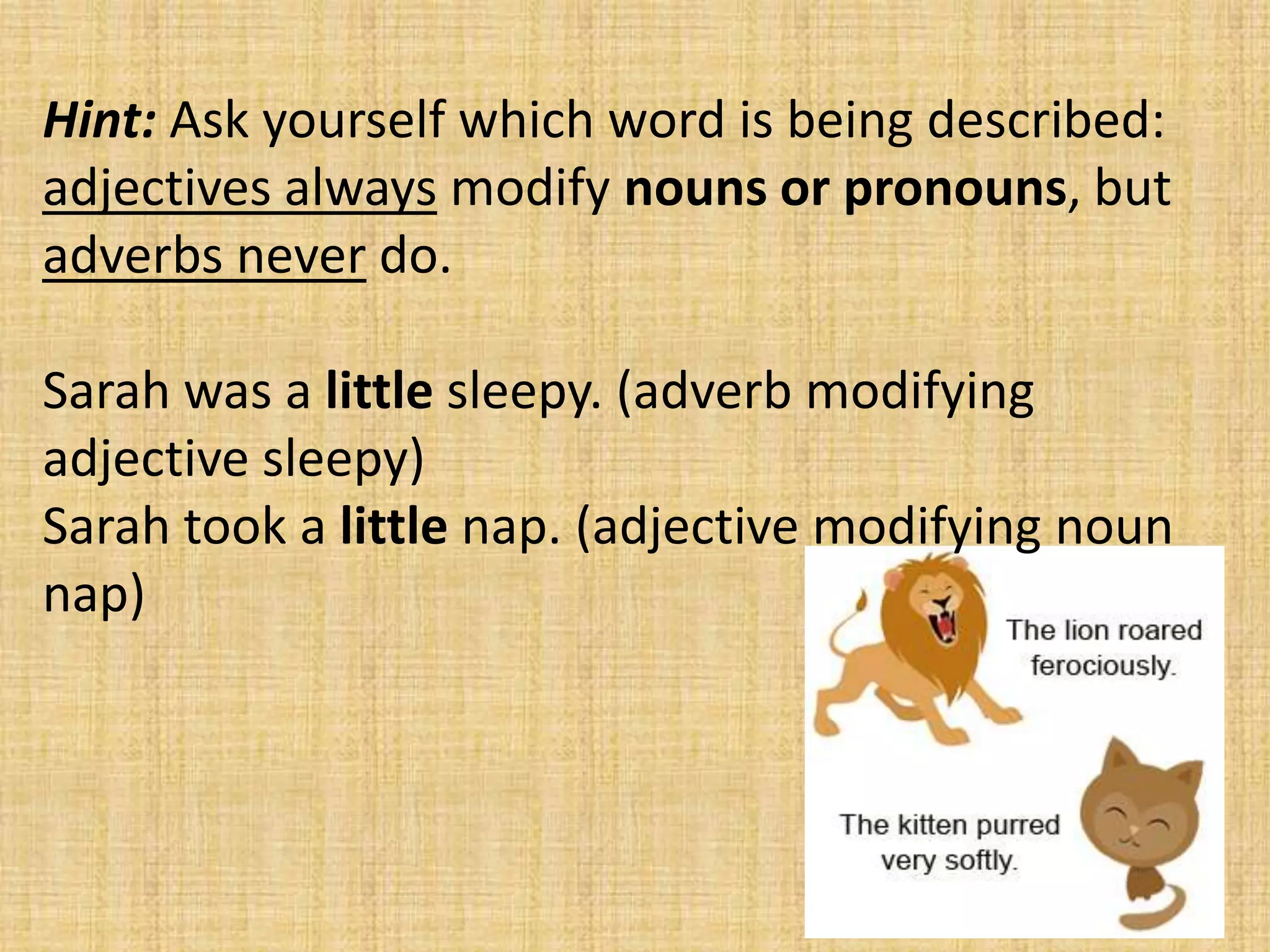 Adjectives and adverbs Raquel Palma | PPTX