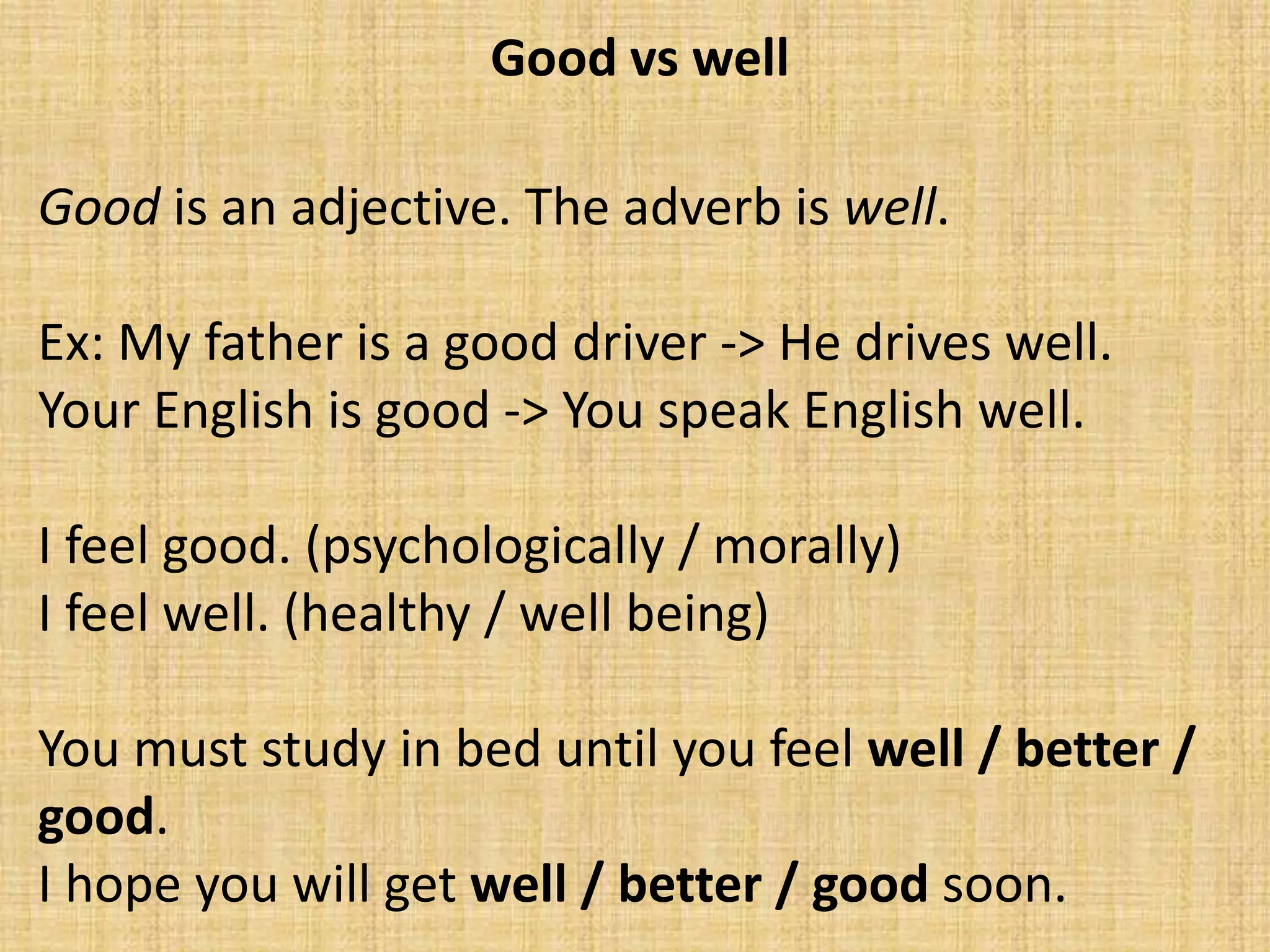 Adjectives and adverbs Raquel Palma | PPTX