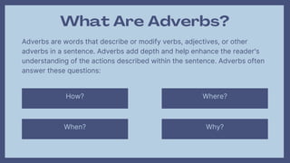 Adjectives and Adverbs-Short Understanding to tell the difference ...
