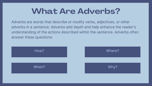 Adjectives and Adverbs-Short Understanding to tell the difference ...