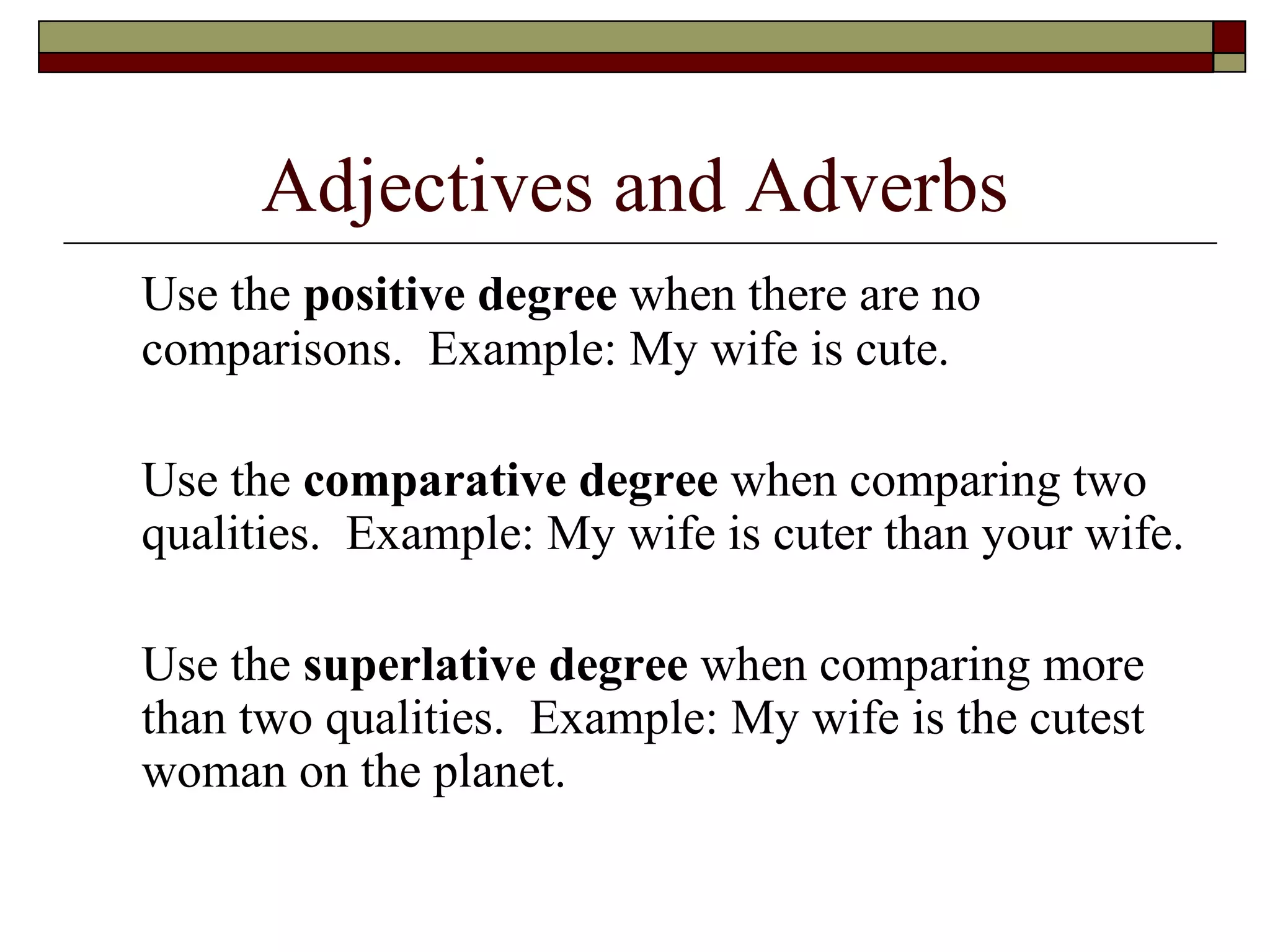 Adjectives And Adverbs1.12