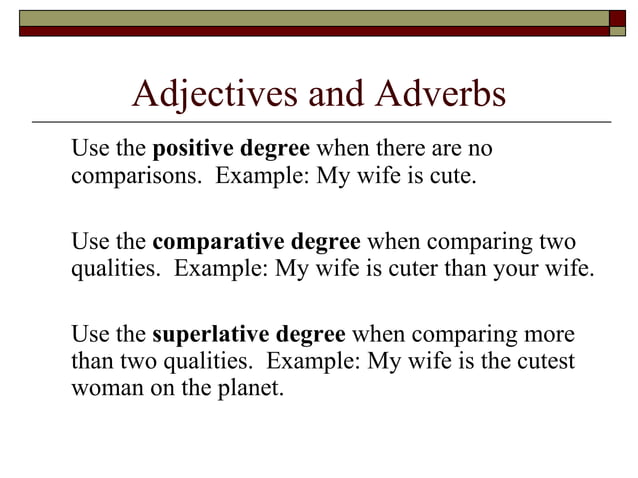 Adjectives And Adverbs1.12