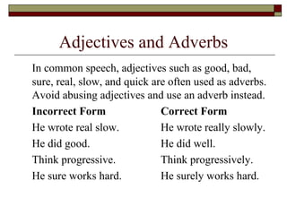 Adjectives And Adverbs1.12