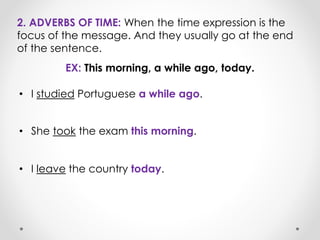 Adjectives and adverbs position | PPTX