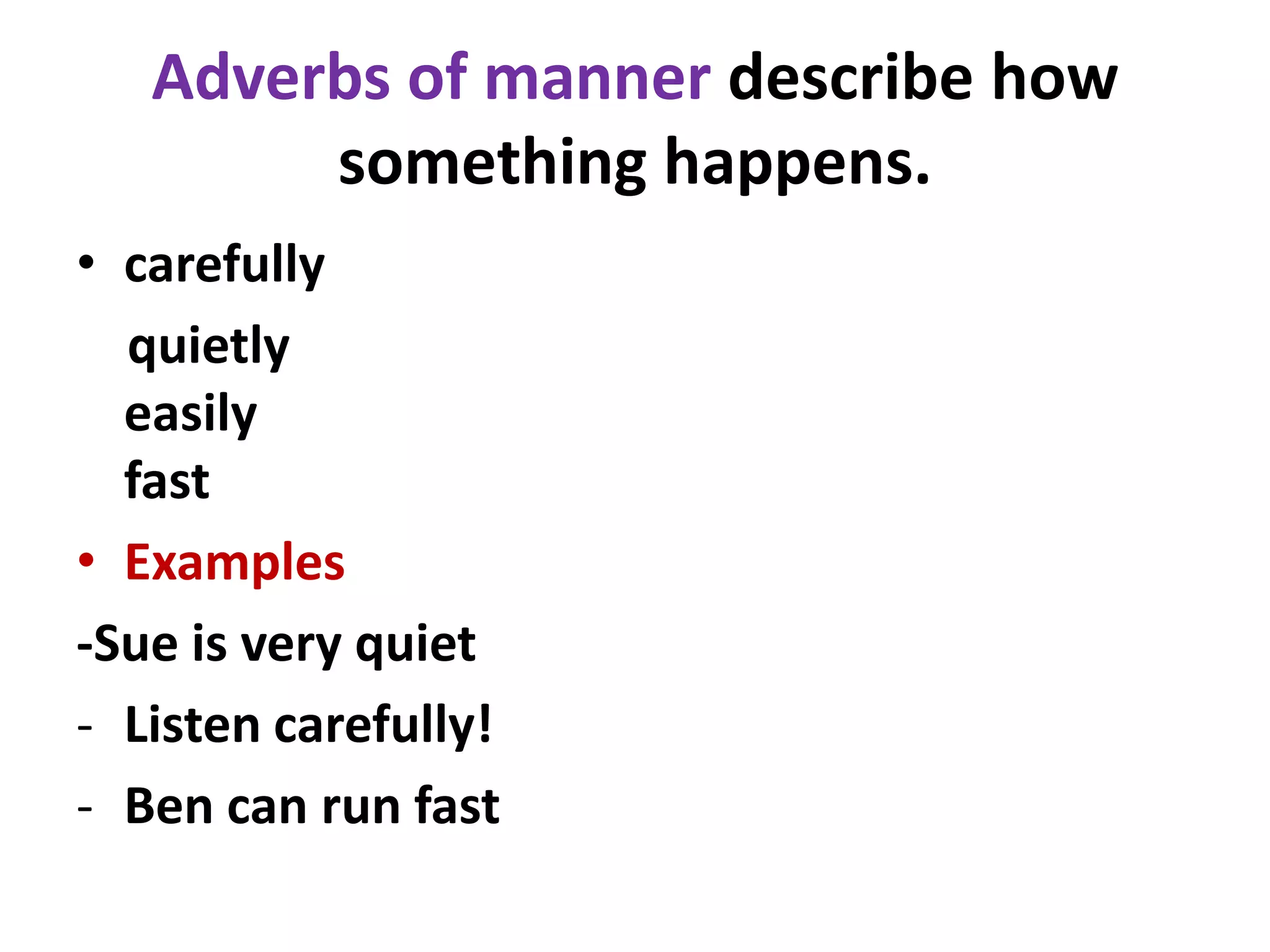 Adjectives and adverbs presentation | PPTX