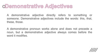 Adjectives and types | PPTX