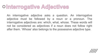 Adjectives and types | PPTX