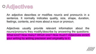 Adjectives and types | PPT