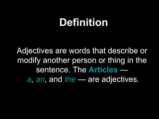Adjectives | PPT